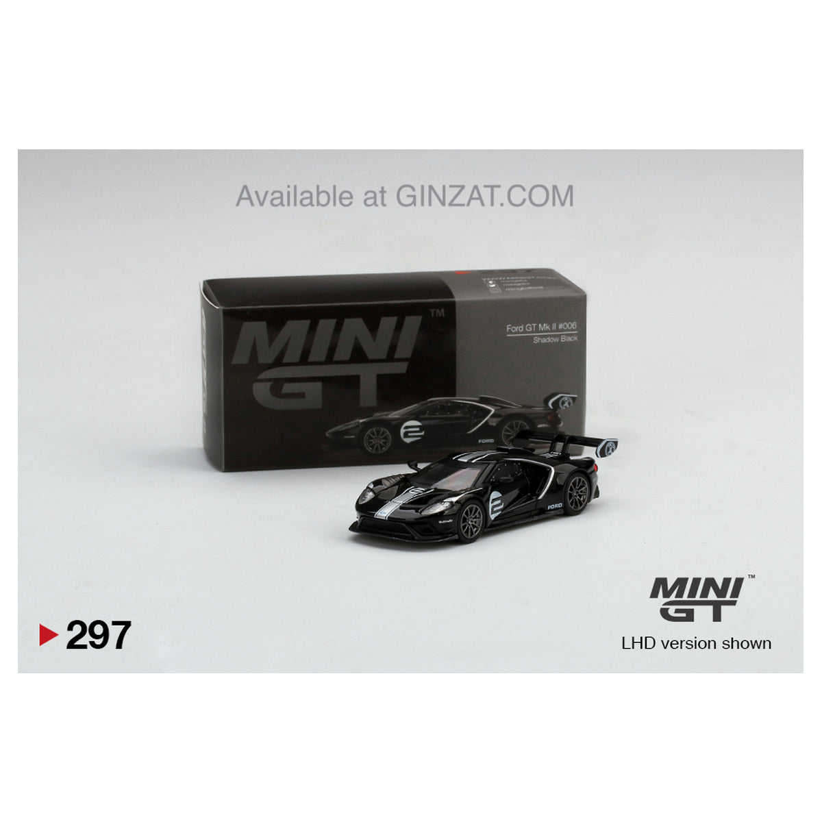 Ford GT MK +006 Shadow Black, Mini GT No. 297 diecast model car – GINZAT